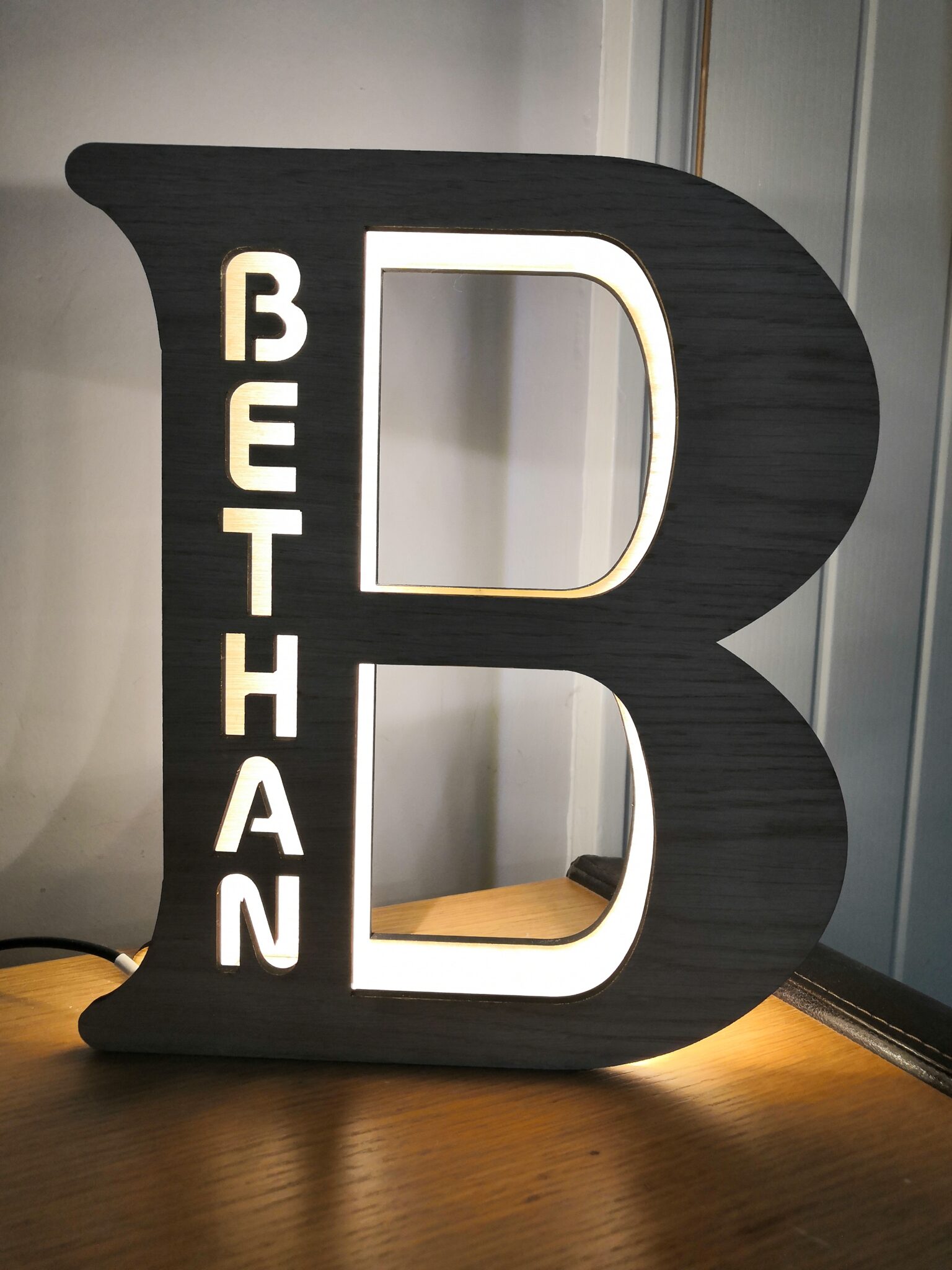 Personalised LED Night Light/Letter Lamps – Free Standing or Hangable ...